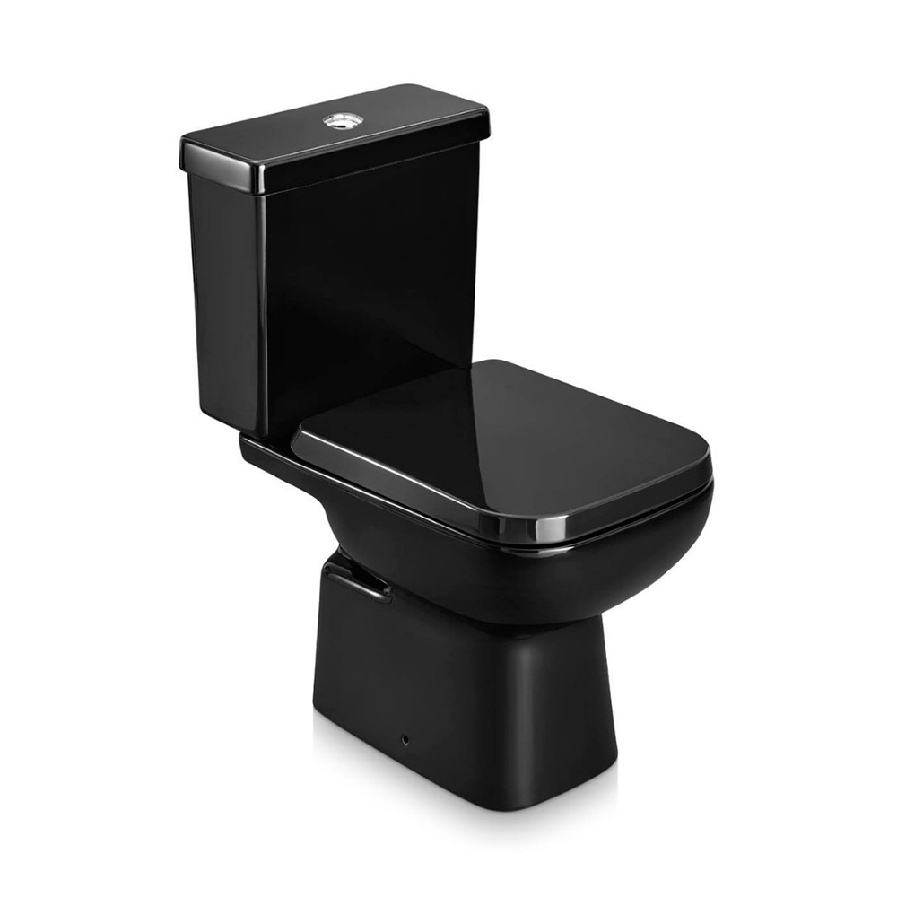 Inodoro Misti Negro Icasa Descarga Dual – Ange Acabados de Construcción