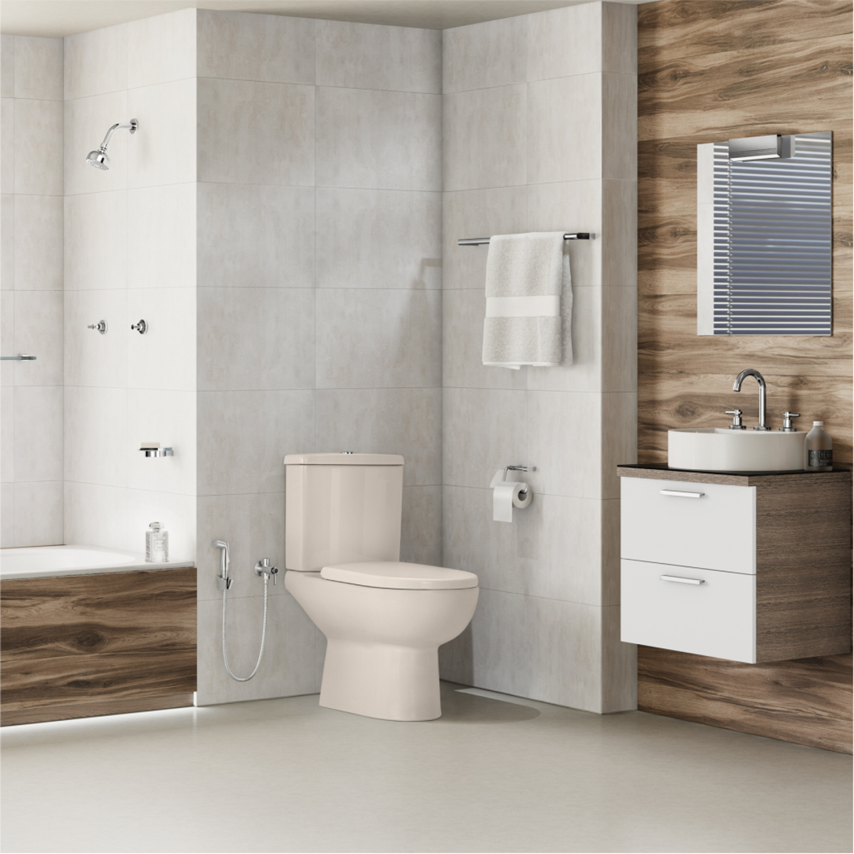 Inodoro Smart Pergamon Celite Descarga Dual – Ange Acabados de Construcción