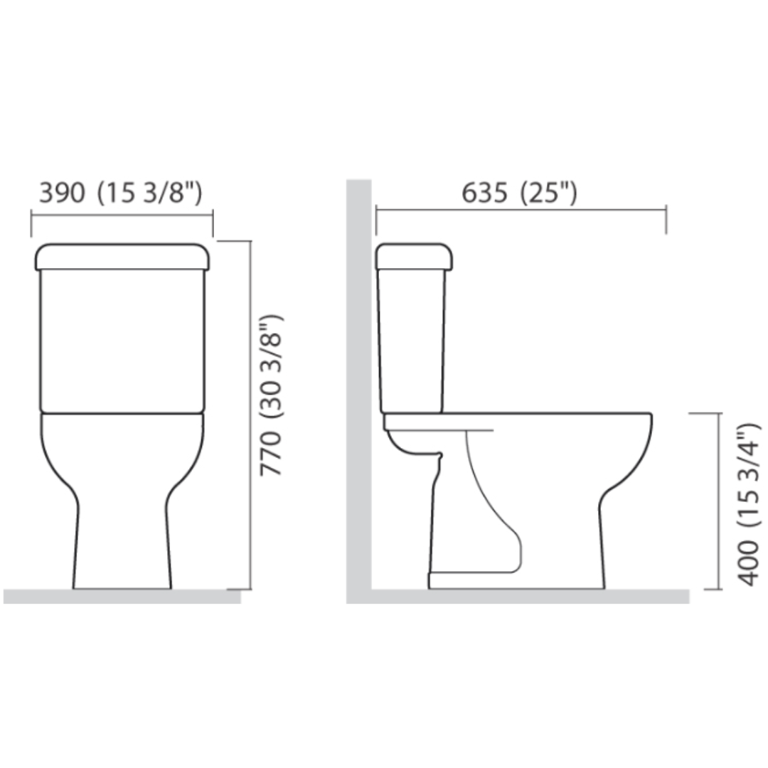 Inodoro Omega Monoblock 3/6Lts c/Asiento PP BLANCO PORCELANA PORSA ...